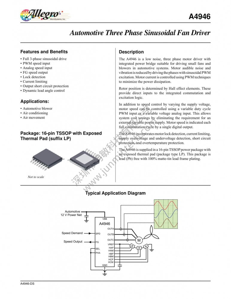 A4946 datasheet page 1