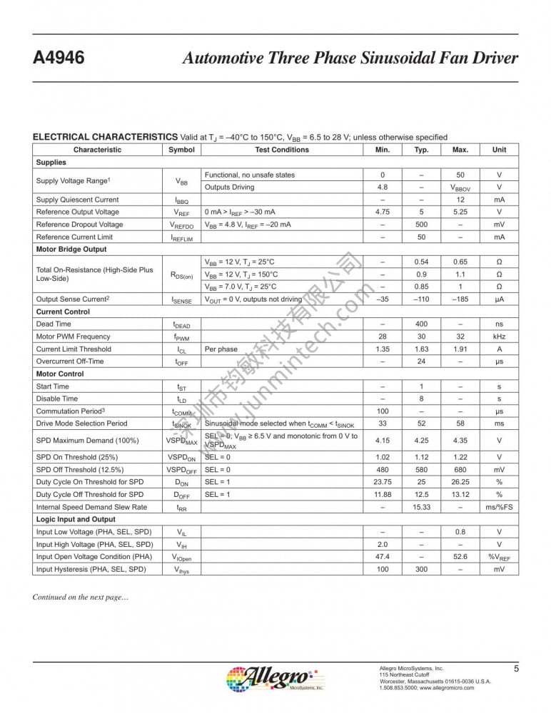 A4946 datasheet page 5
