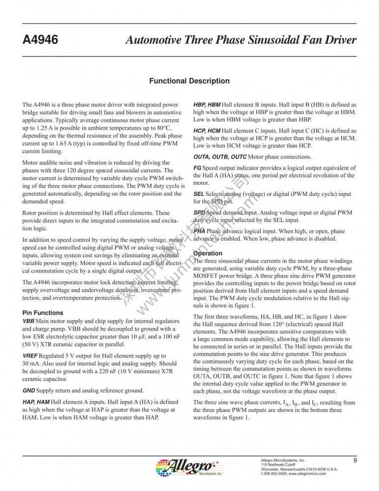 A4946 datasheet page 9