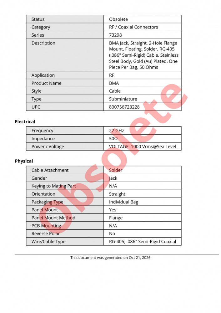 Product documentation image 2 for MOLEX 732980021