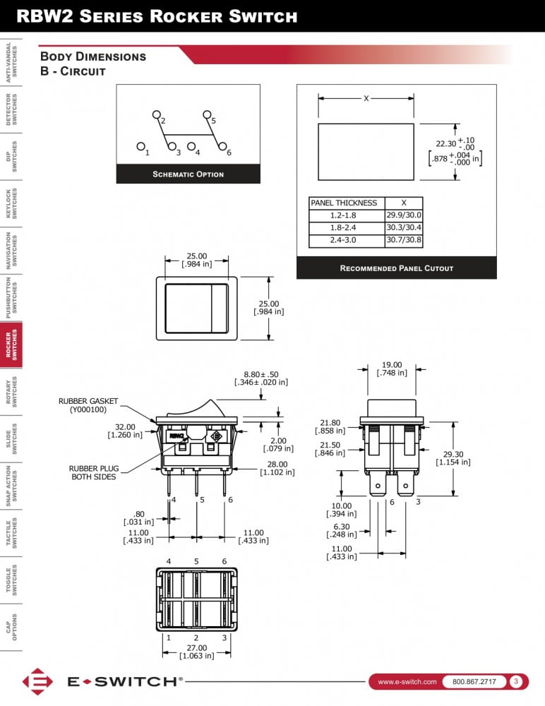 RBW2 series datasheet page 3