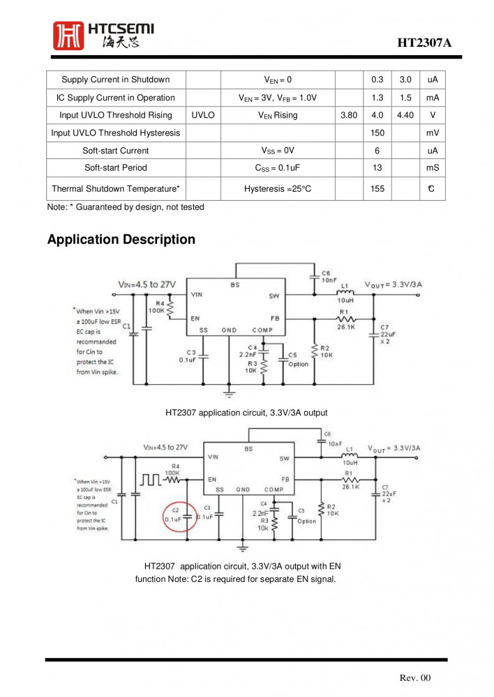 HT2307ARZ datasheet page 5
