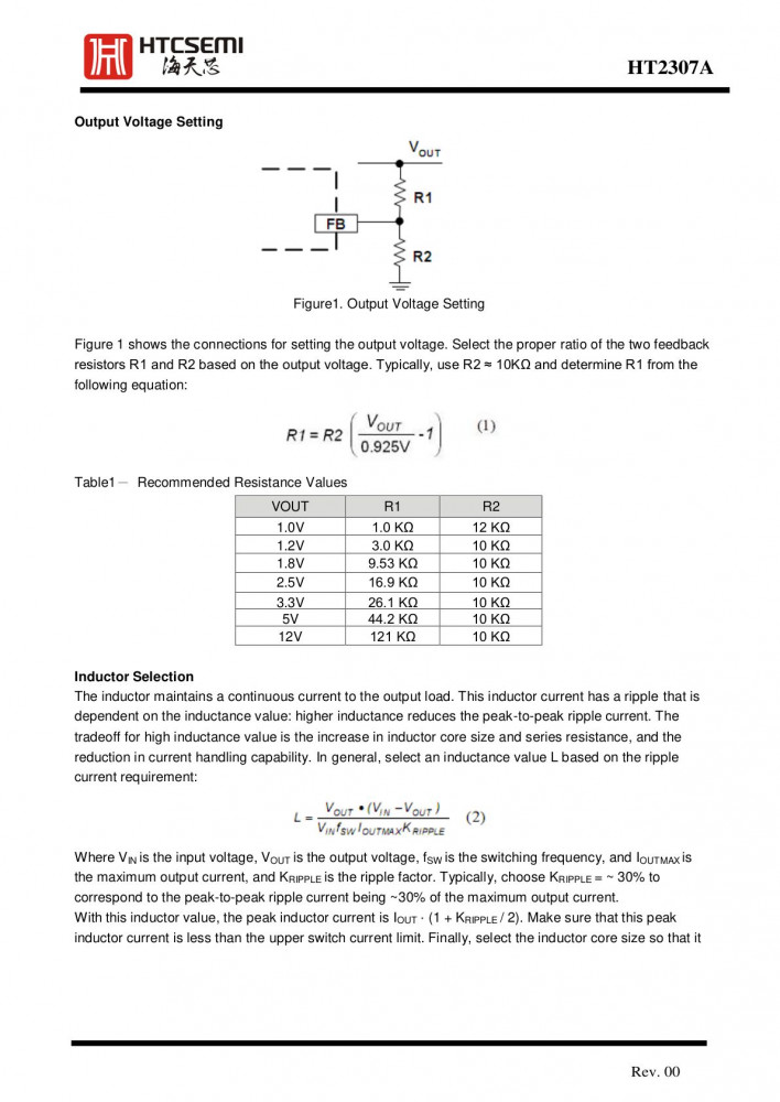 HT2307ARZ datasheet page 6