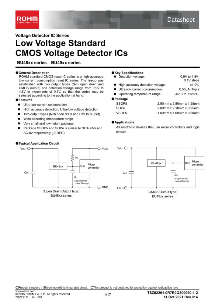 BU4822G-TR technical document page 1