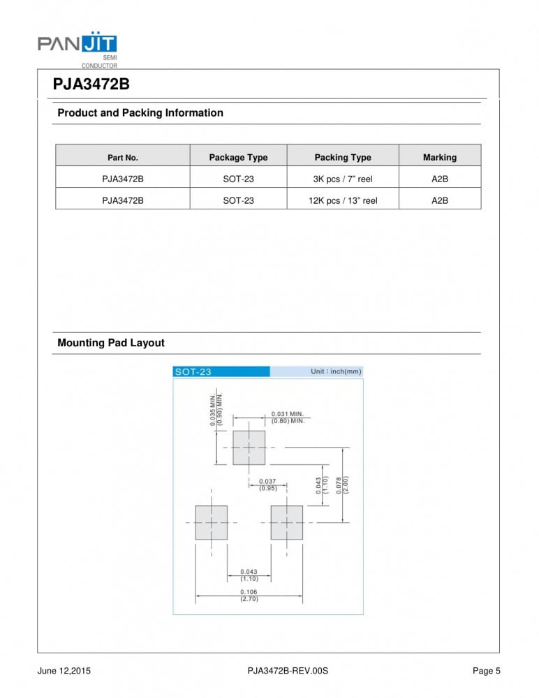 PJA3472B datasheet page 5
