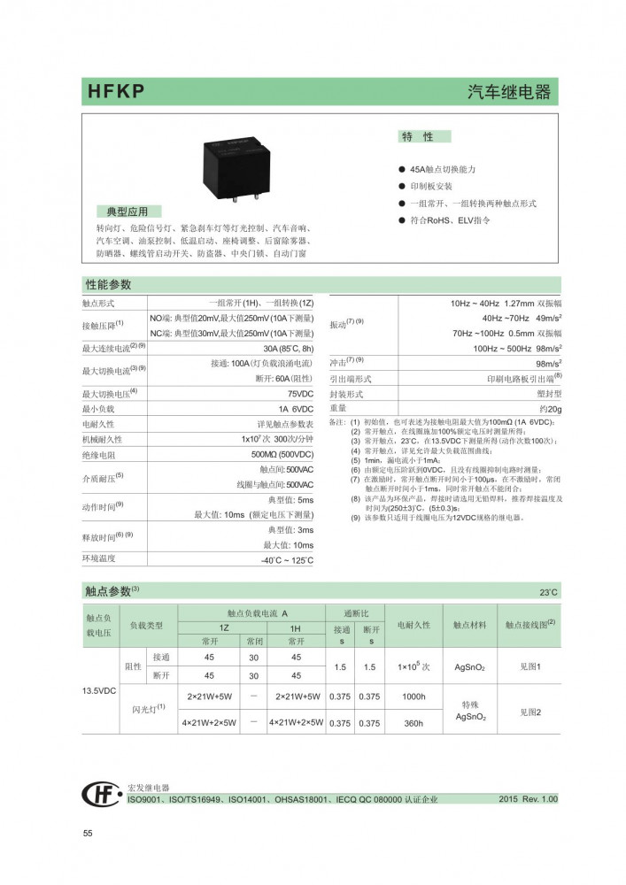 HFKP product specification page 1
