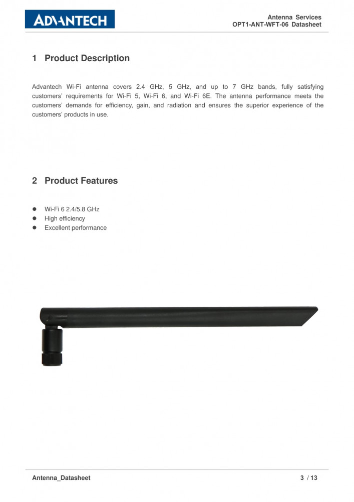 OPT1-ANT-WFT-06 datasheet page 3