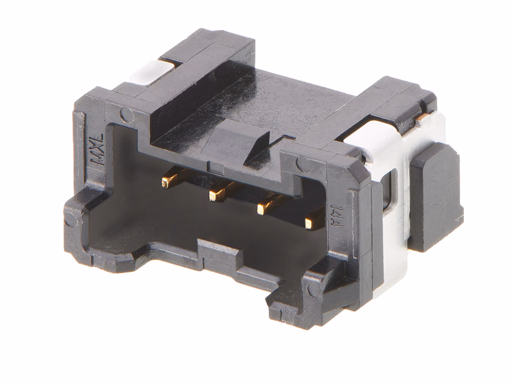 2.00mm Pitch, Micro-Lock Plus PCB Header, Single Row, Right-Angle, Surface Mount, 0.76µm Gold Plating, Positive Lock, 3 Circuits, Low-Halogen, Black