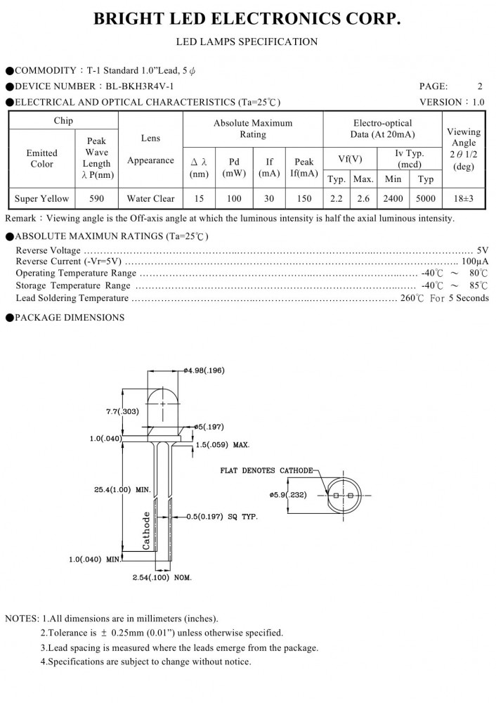 BL-BKH3R4V-1 datasheet page 1