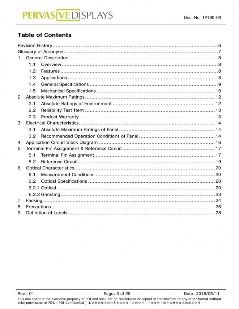 E2417FS052 specification page 3
