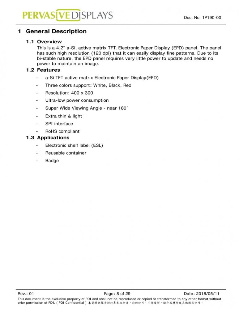 E2417FS052 specification page 8