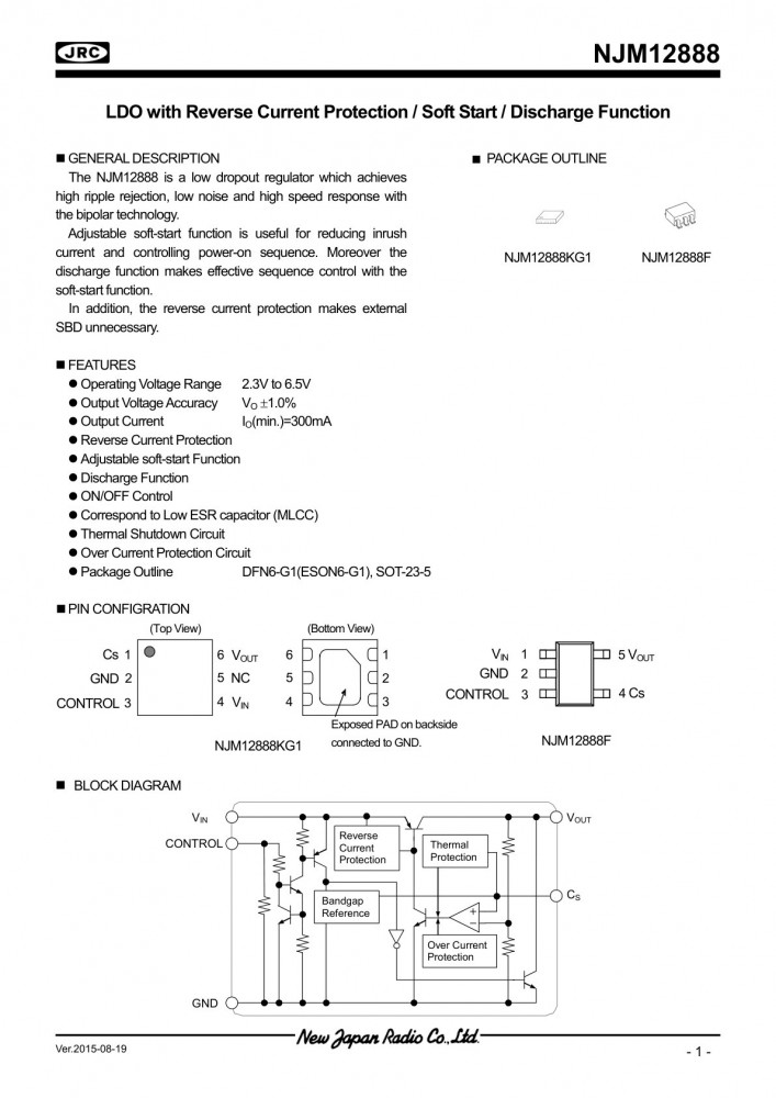 NJM12888 datasheet page 1