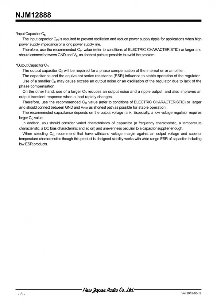 NJM12888 datasheet page 8