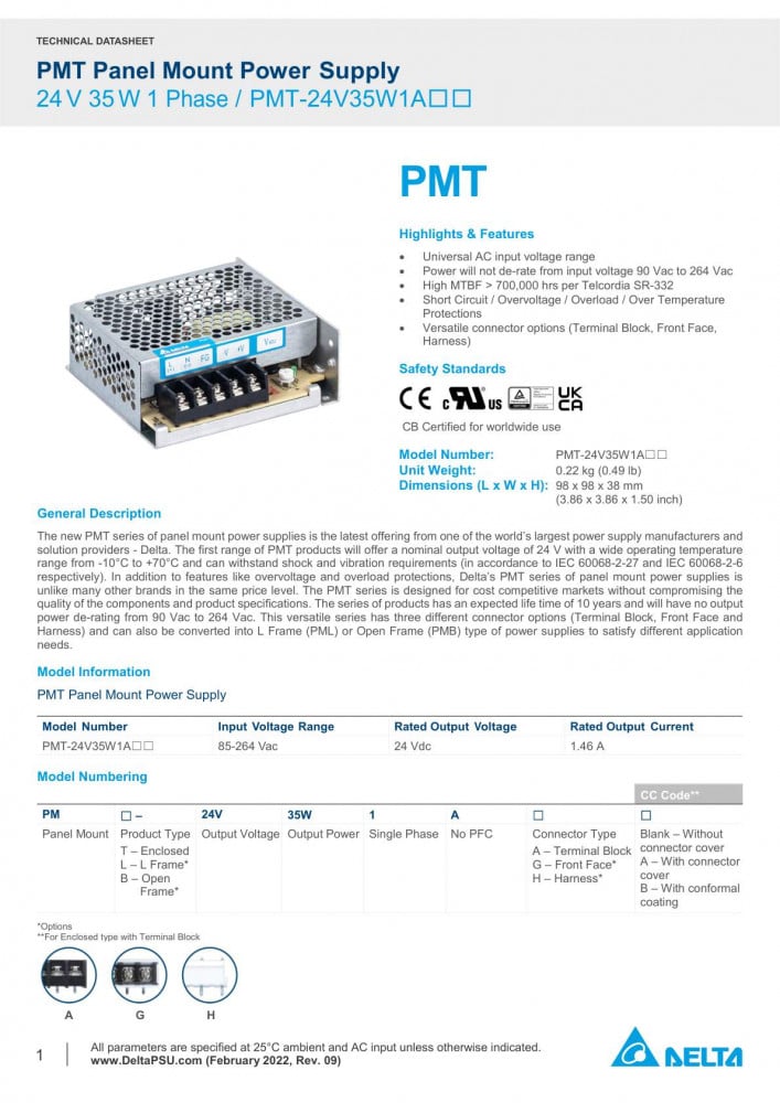 PMT-24V35W1AA datasheet page 1