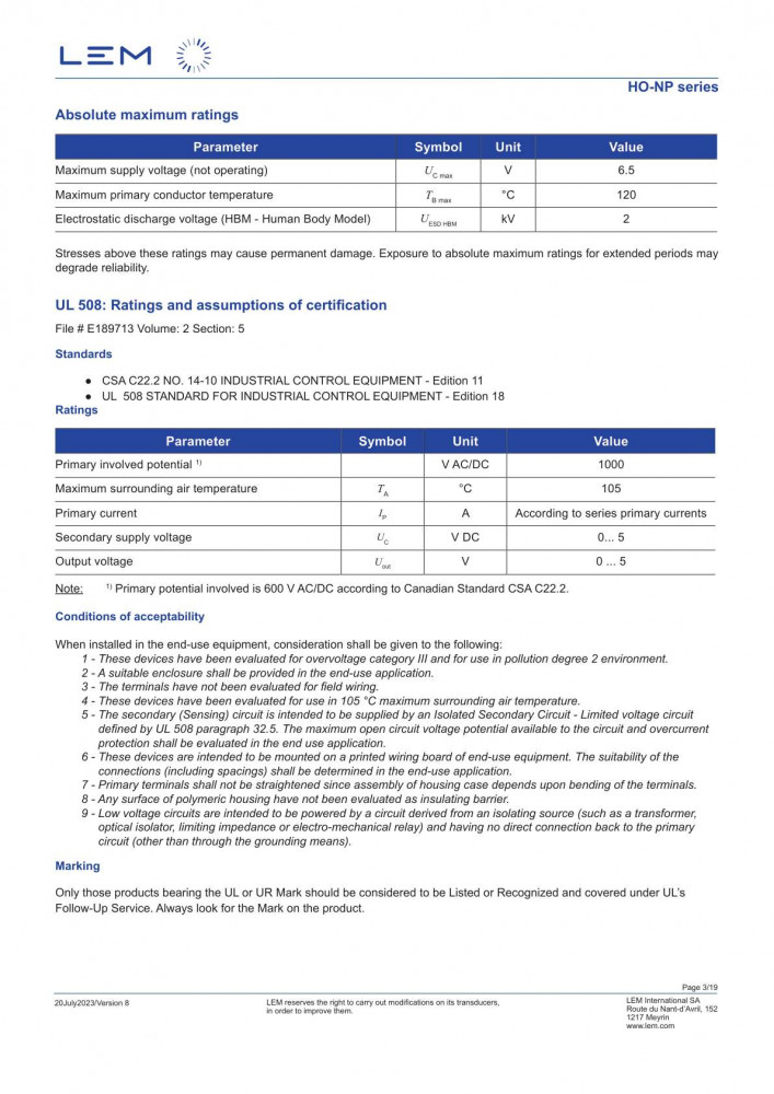 HO 8-NP-0000 technical document page 3