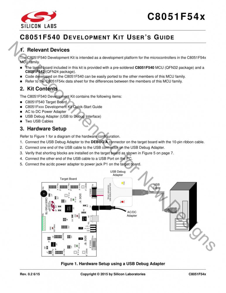 C8051F540 Development Kit guide page 1
