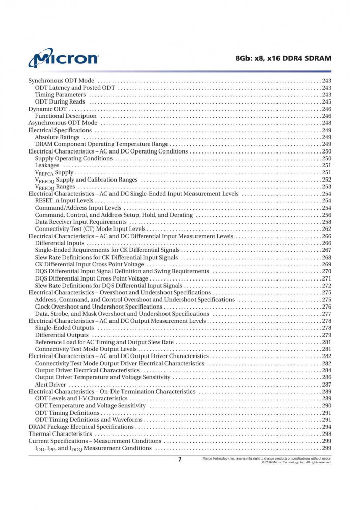DDR4 SDRAM technical document page 7