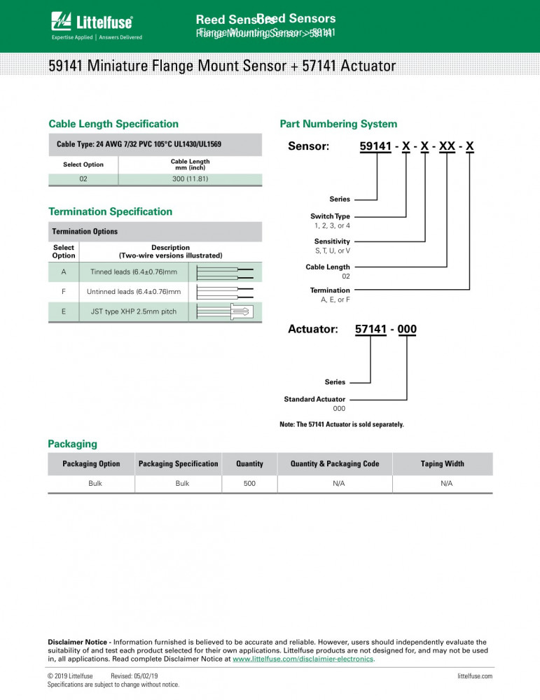 Littelfuse 59141 product datasheet page 3