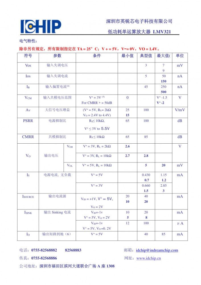 LMV321 datasheet page 5
