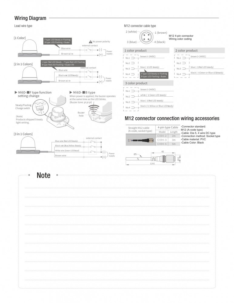 Mi6D Series technical document page 2