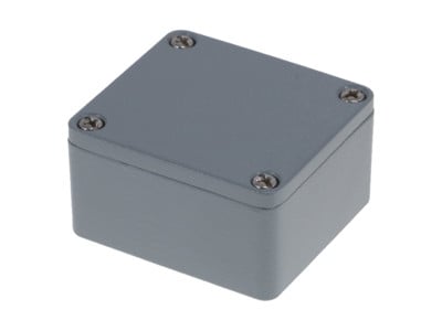 Enclosure, Die-cast Aluminum, S-8100 Series, without External Mounting Flanges, 122 x 120 x 80mm Outside Dimensions, Sandblasted