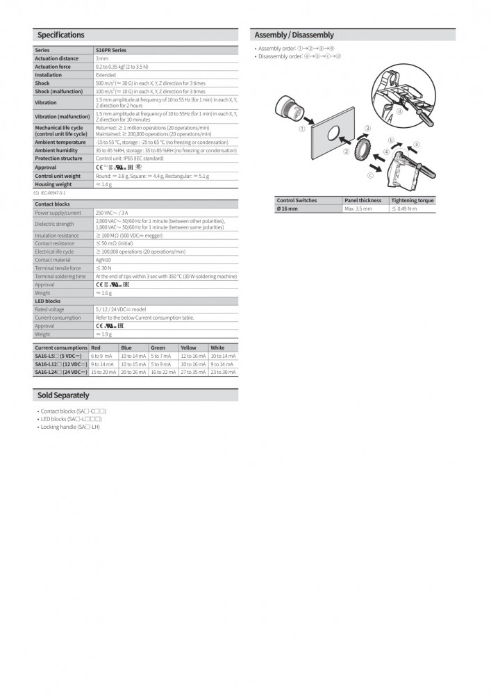 S16PR Series catalog page 2