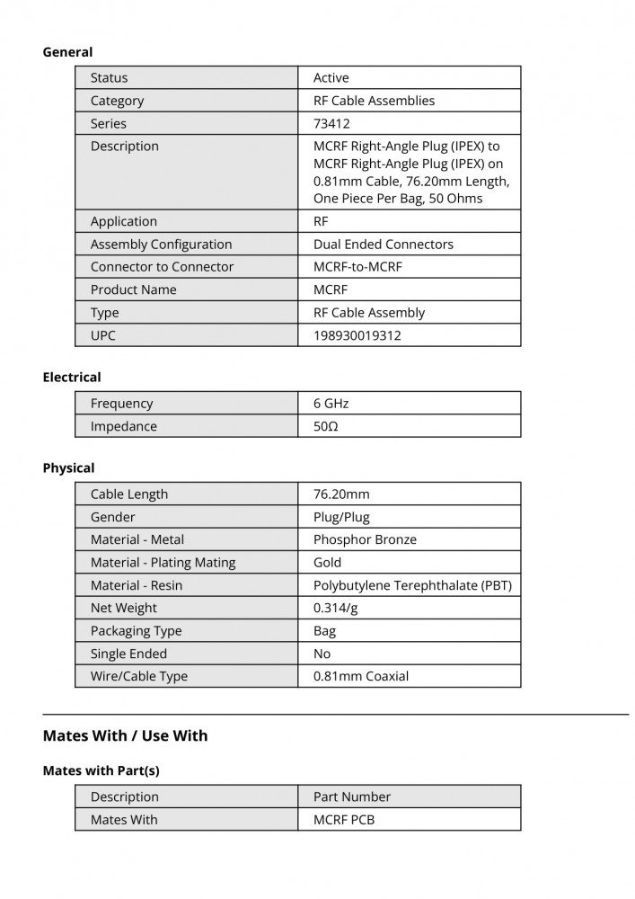 MOLEX 734129950 document image 2