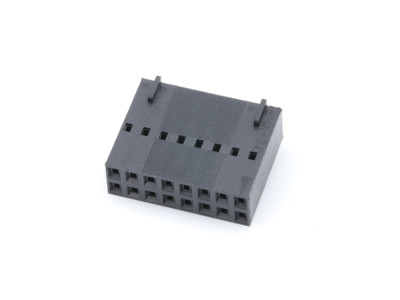 2.54mm Pitch SL Crimp Housing, Dual Row, Version F, 16 Circuits, Black