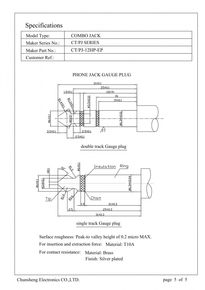 CT/PJ-12HP-EP specification page 6
