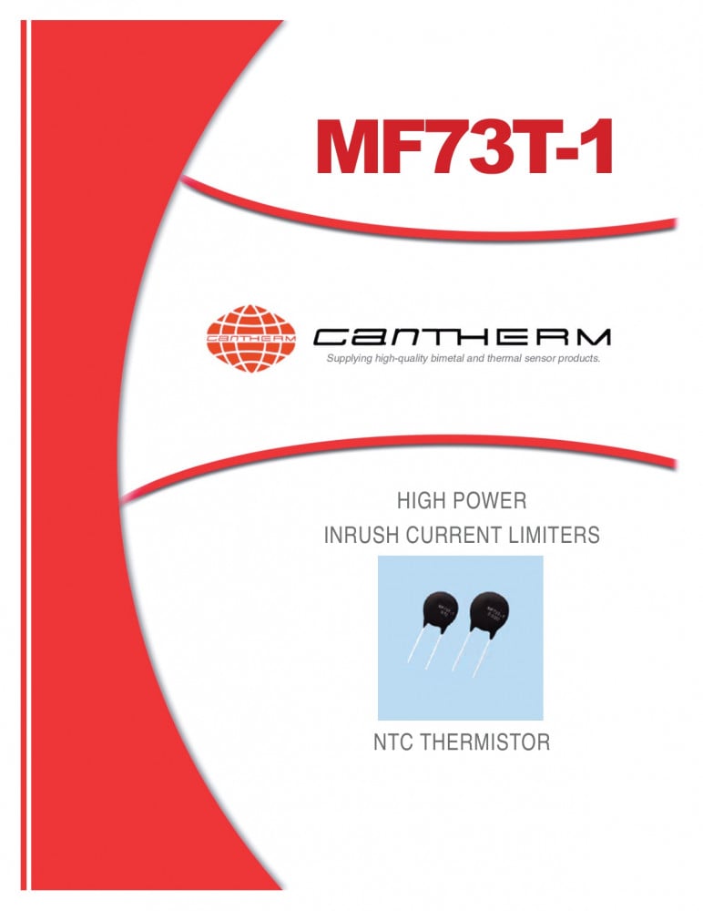 Cantherm MF73T-1 datasheet page 1