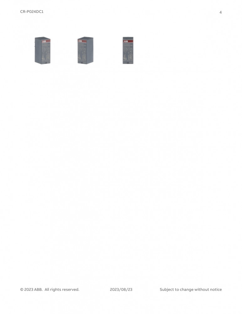 ABB CR-P024DC1 technical document page 4