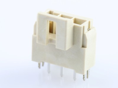 Ultra-Fit Vertical Header, 3.50mm Pitch, Single Row, 4 Circuits, with Solder Clips, 0.38µm Gold (Au) Plating, Natural, Glow-Wire Capable