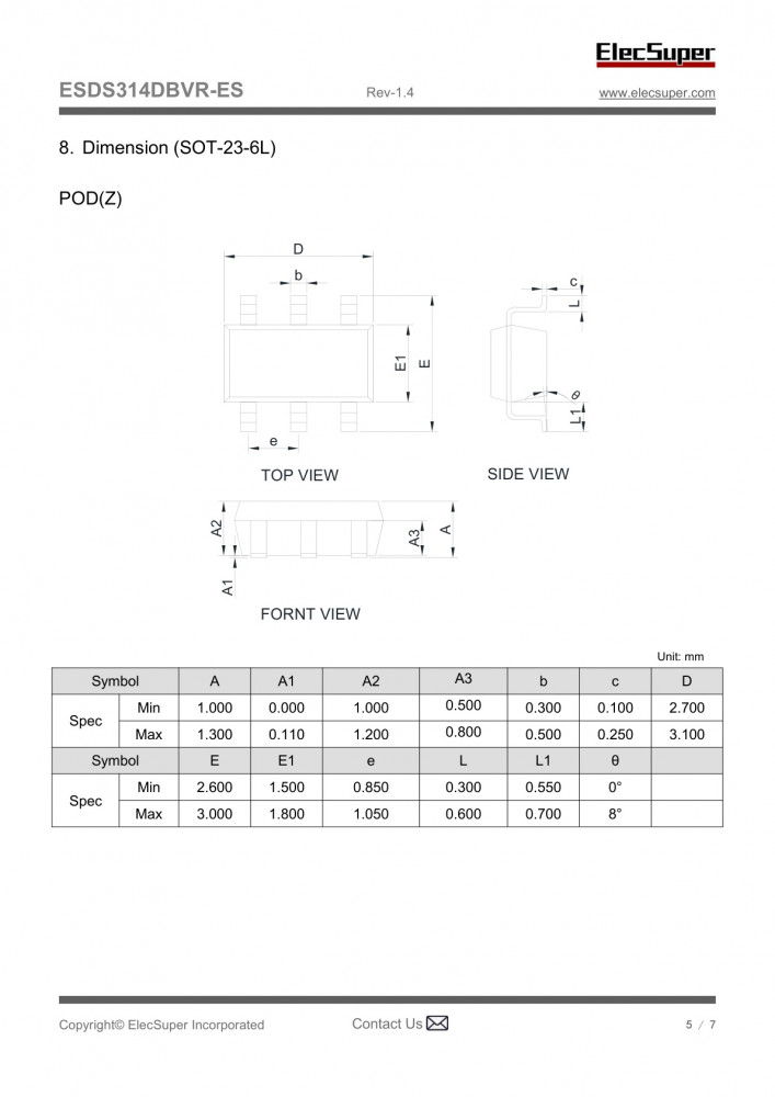 ESDS314DBVR-ES datasheet page 5