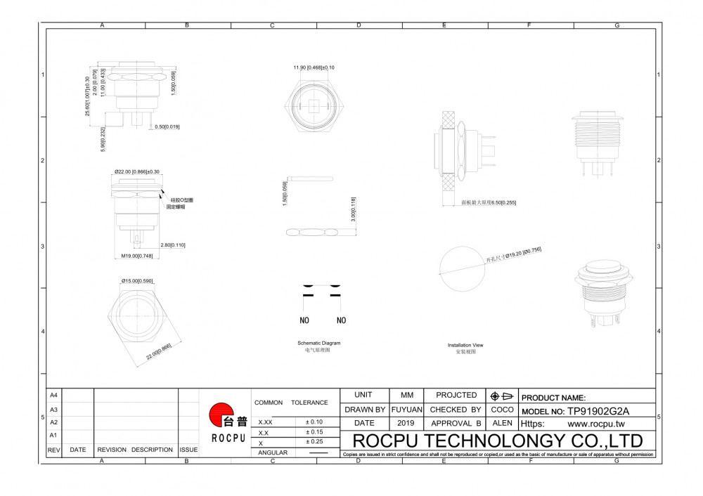 TP91902G2A technical document page 1