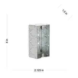 4 in. x 2 in. Handy Box, Welded, 1-1/2 in. Deep, Eleven 1/2 in. KO's for sale