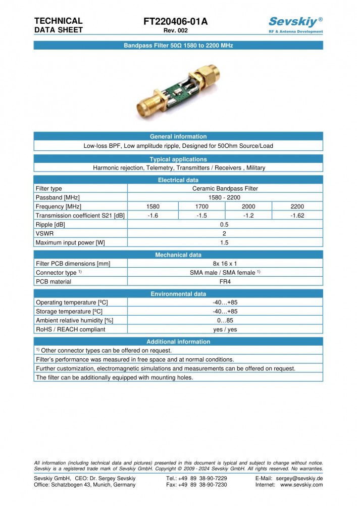 FT220406-01A product documentation page 1