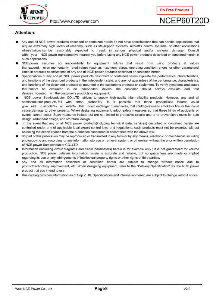 NCEP60T20D datasheet page 8