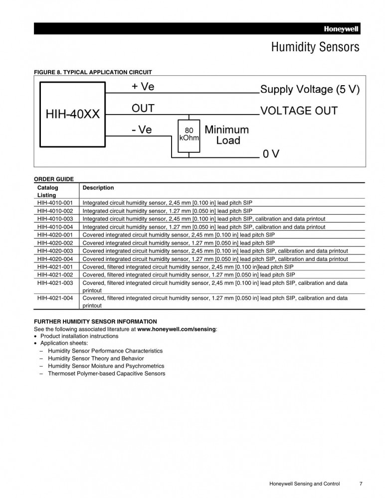 HIH-4020-001 datasheet page 7