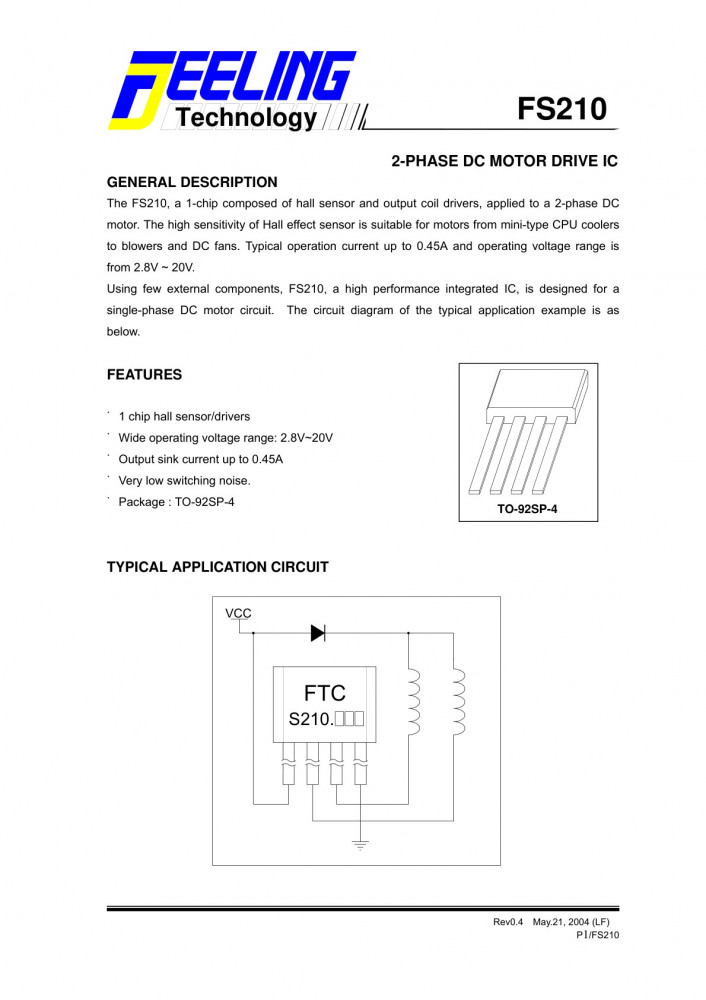 FS210LF-A datasheet page 1