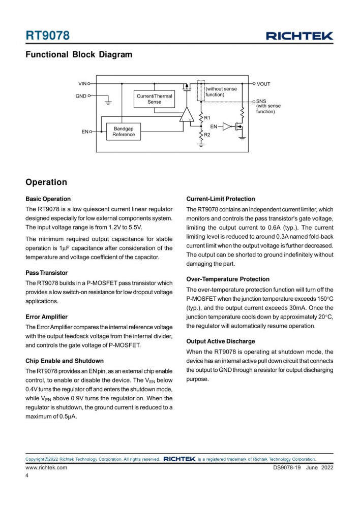 RT9078 datasheet page 4