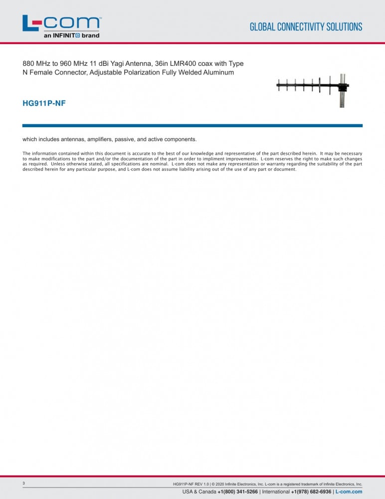 HG911P-NF technical document page 3