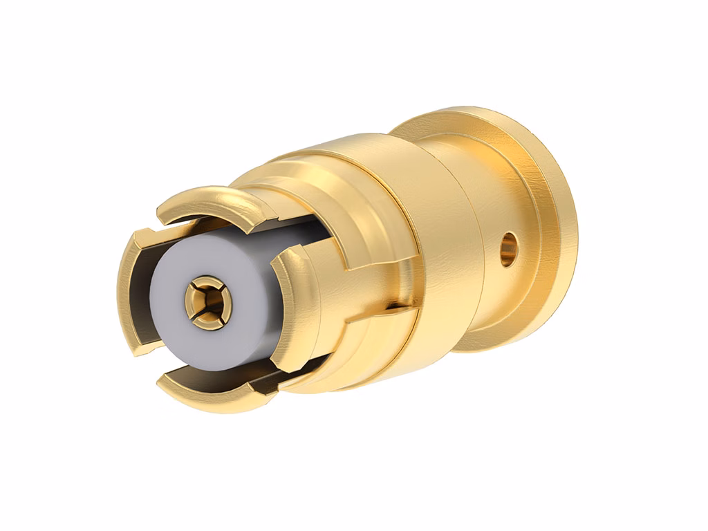 SMP Jack-to-SMP Jack Adapter, Straight, 20.47mm Length, 0.75µm Gold (Au) Plating, One Piece Per Bag, 50 Ohms