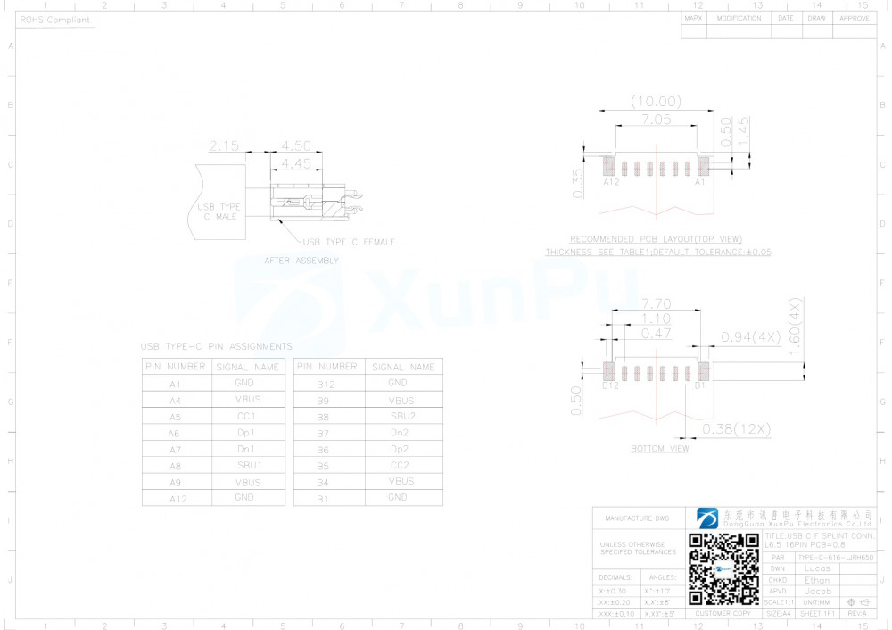 TYPE-C-616-LJRH650 manufacturing drawing page 2