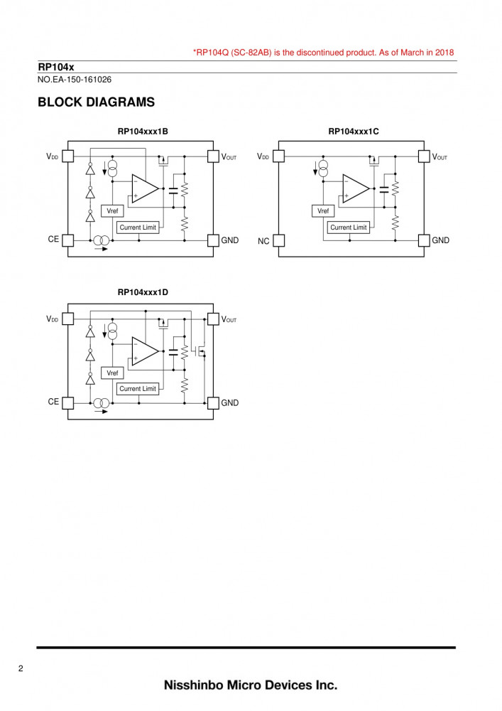 RP104 datasheet page 2