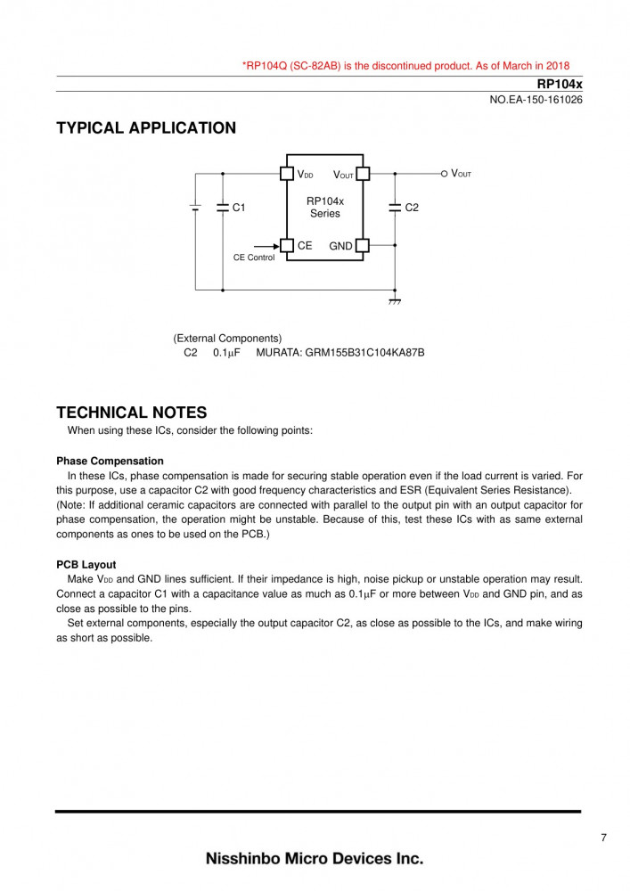 RP104 datasheet page 7