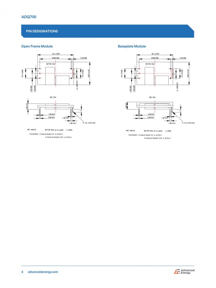 ADQ700 series datasheet page 4