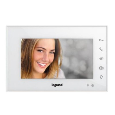 Additional Wi-Fi connected 7'' color screen internal - Hands-free surface-mounted white display - Double door and gate opening for sale