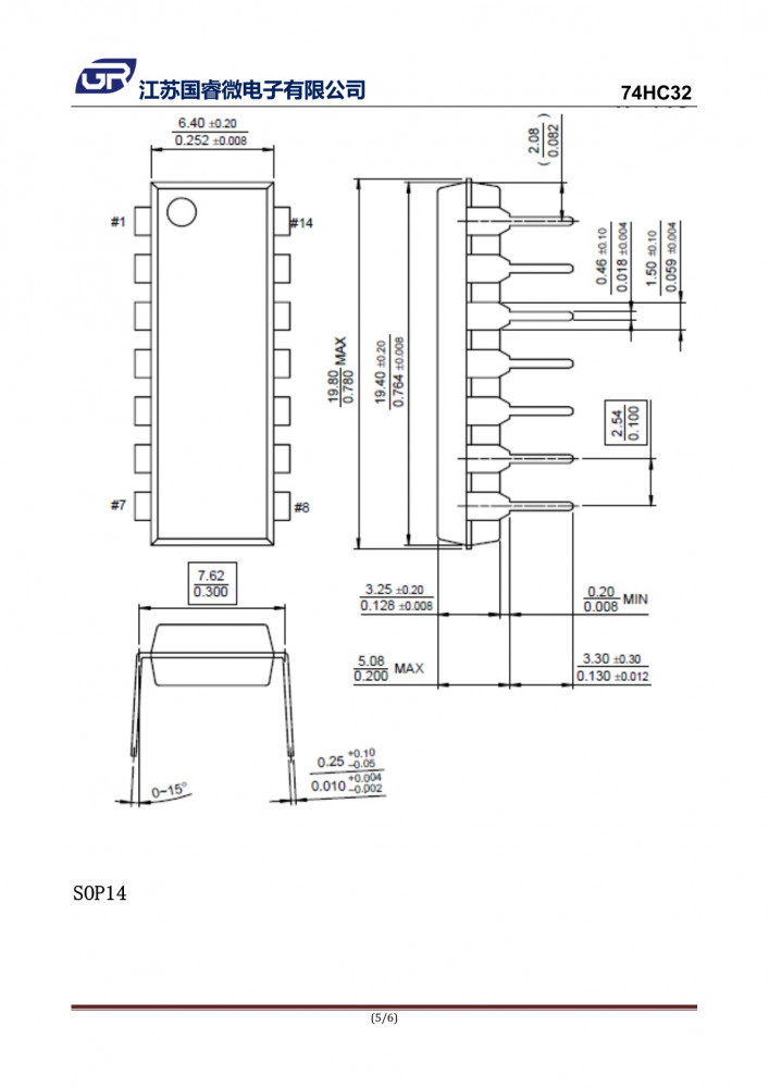 74HC32S technical document page 5