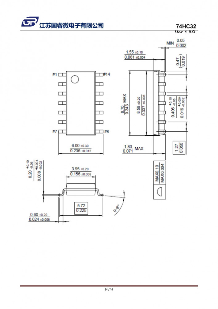 74HC32S technical document page 6