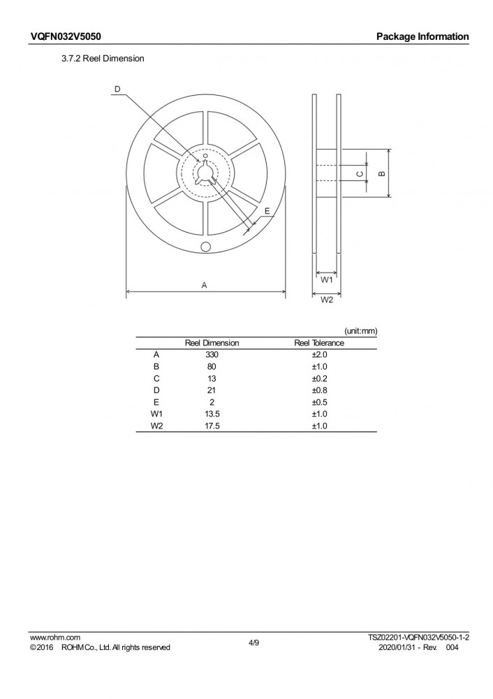 BD9528AMUV-E2 document page 4